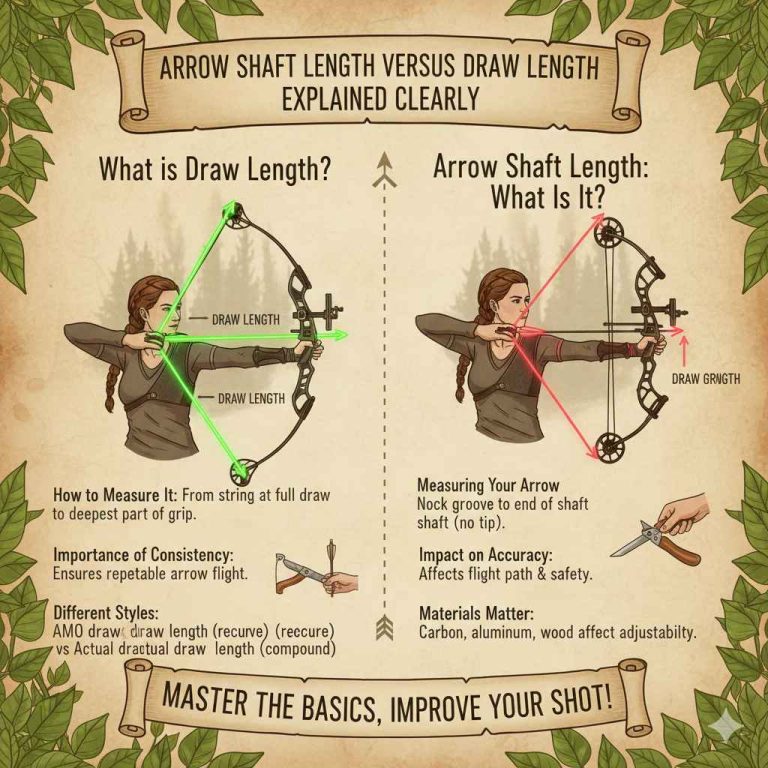 Arrow Shaft Length Versus Draw Length Explained Clearly